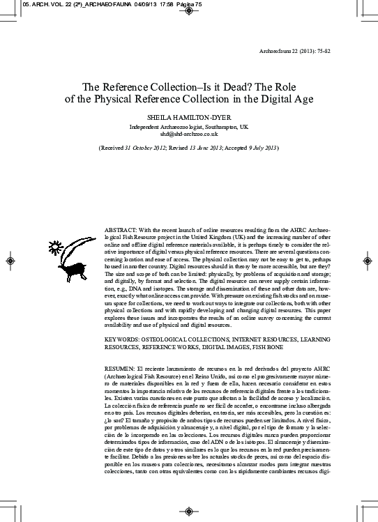 (PDF) The Reference Collection-Is it Dead? The Role of the Physical ...