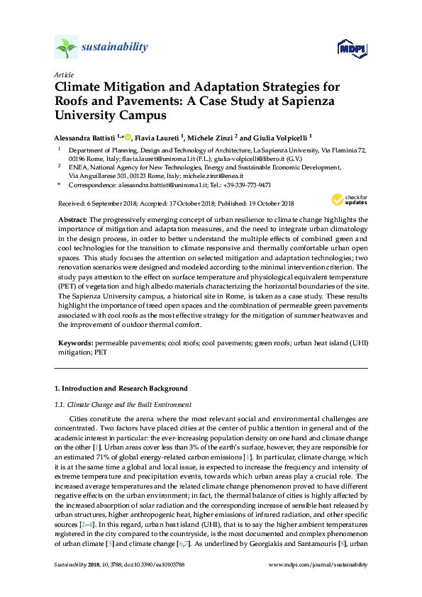 (PDF) Climate Mitigation and Adaptation Strategies for Roofs and ...