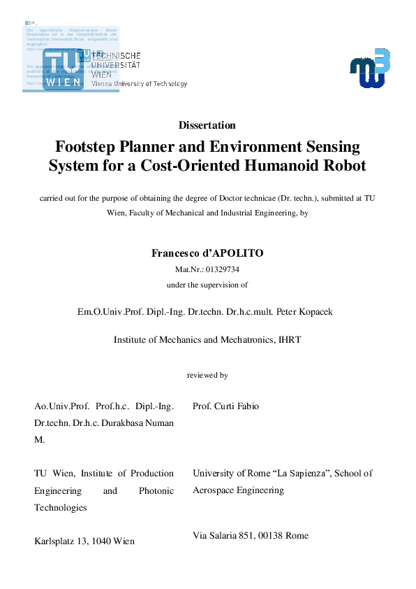 (PDF) Footstep planner and environment sensing system for a cost ...