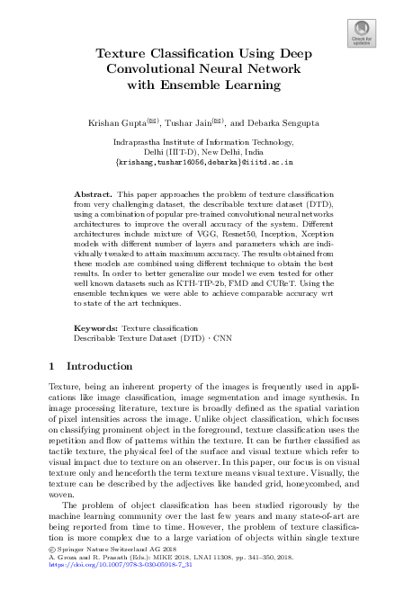 (PDF) Texture Classification Using Deep Convolutional Neural Network with Ensemble Learning
