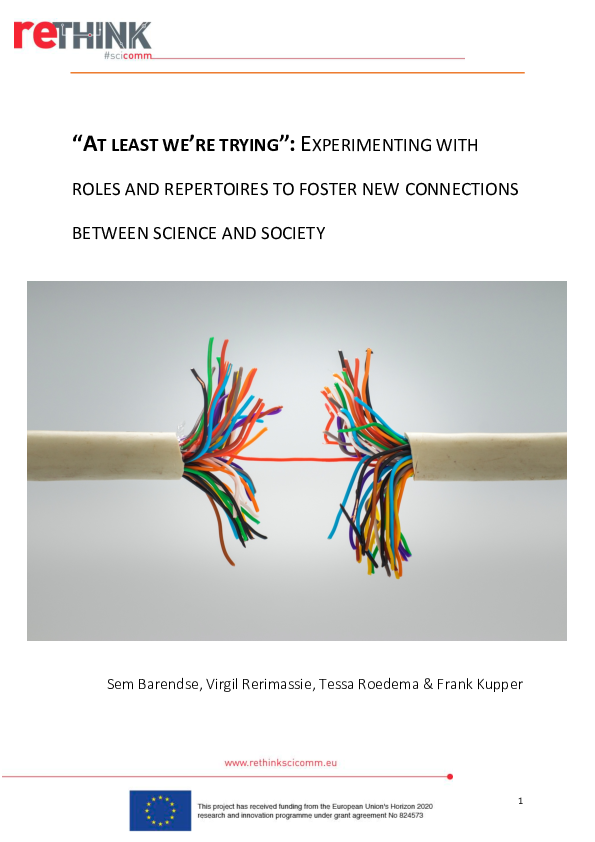 (PDF) “At least we’re trying”: Experimenting with roles and repertoires ...