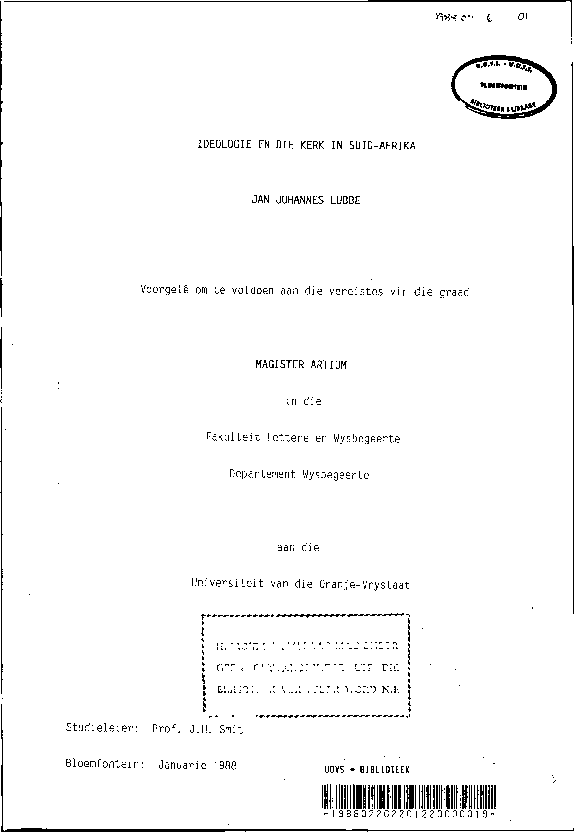 (PDF) Ideologie en die kerk in Suid-Afrika | Jan Lubbe - Academia.edu