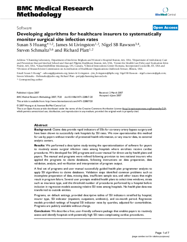 Pdf Developing Algorithms For Healthcare Insurers To Systematically