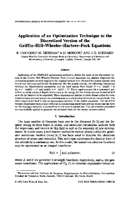 (PDF) Application of an optimization technique to the discretized version of the Griffin-Hill ...