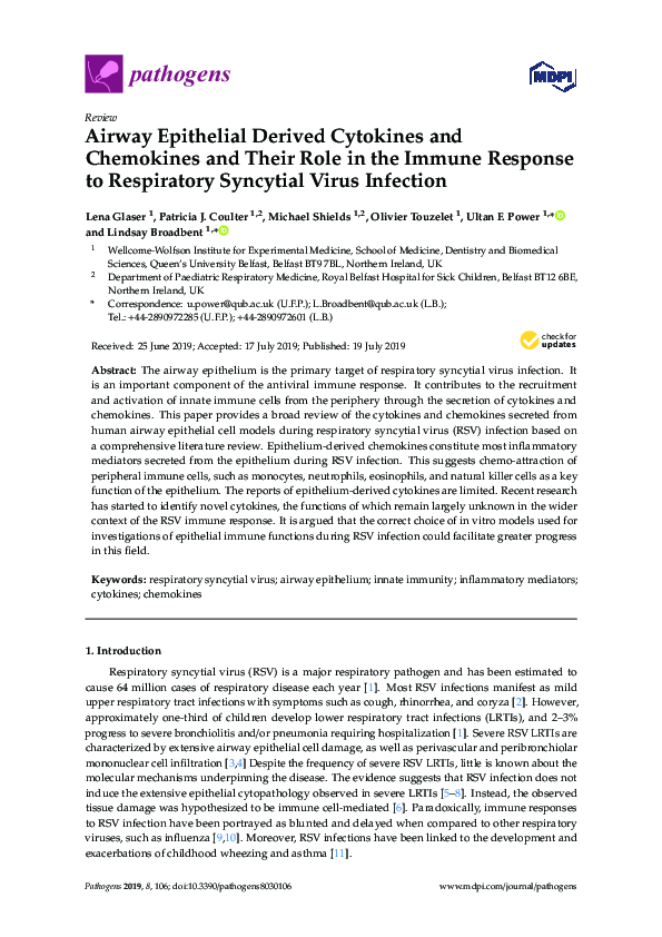 (PDF) Airway Epithelial Derived Cytokines and Chemokines and Their Role in the Immune Response ...