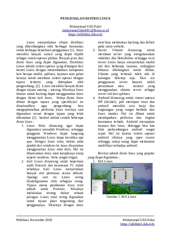(PDF) Pengenalan Distro Linux