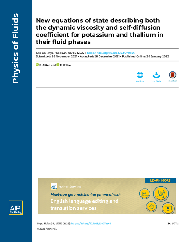 (PDF) New equations of state describing both the dynamic viscosity and ...