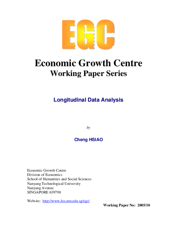 (PDF) Longitudinal Data Analysis