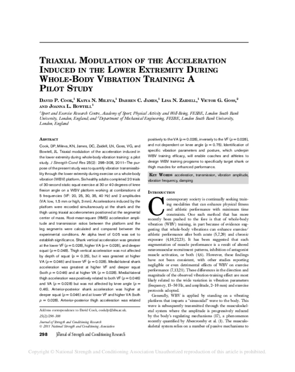 (PDF) Triaxial Modulation of the Acceleration Induced in the Lower ...