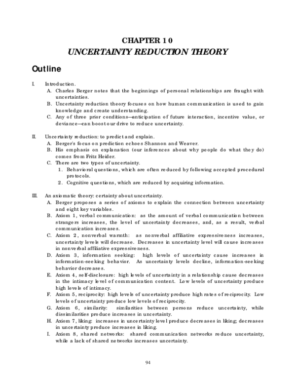 (PDF) Uncertainty Reduction Theory