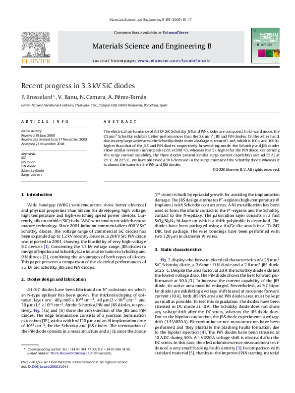 (PDF) Recent progress in 3.3kV SiC diodes (PDF) Recent progress in 3.3kV SiC diodes