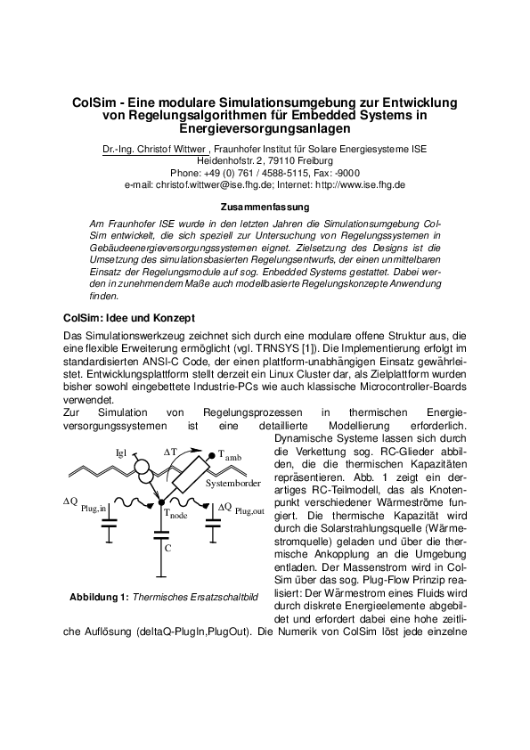 (PDF) ColSim - a new simulation platform for complex system analysis ...