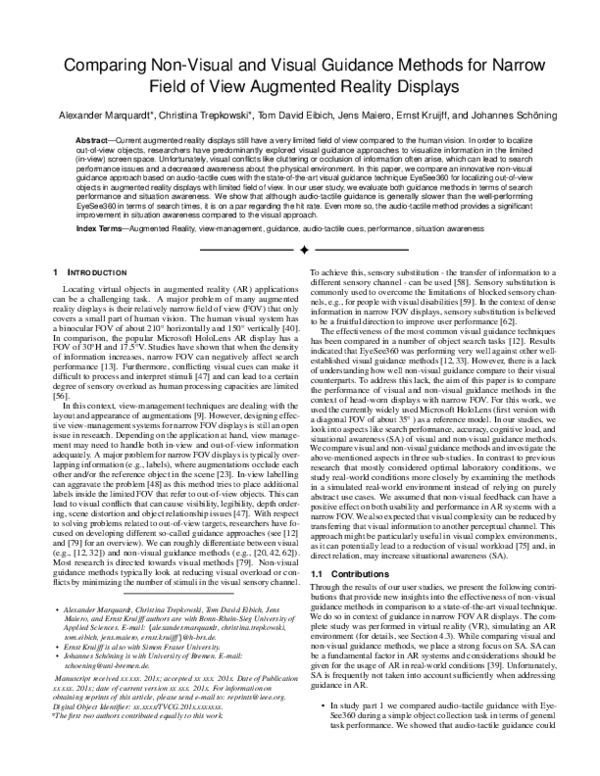 (PDF) Comparing Non-Visual and Visual Guidance Methods for Narrow Field ...
