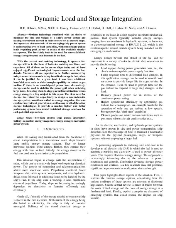 (PDF) Dynamic Load and Storage Integration