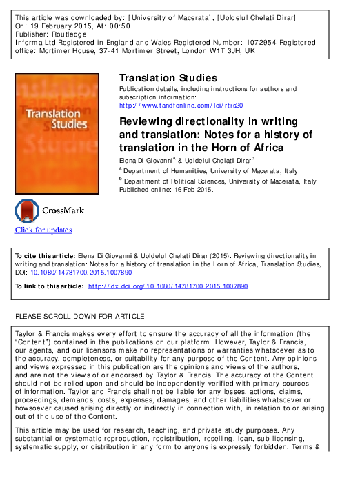 (PDF) Reviewing directionality in writing and translation: Notes for a ...