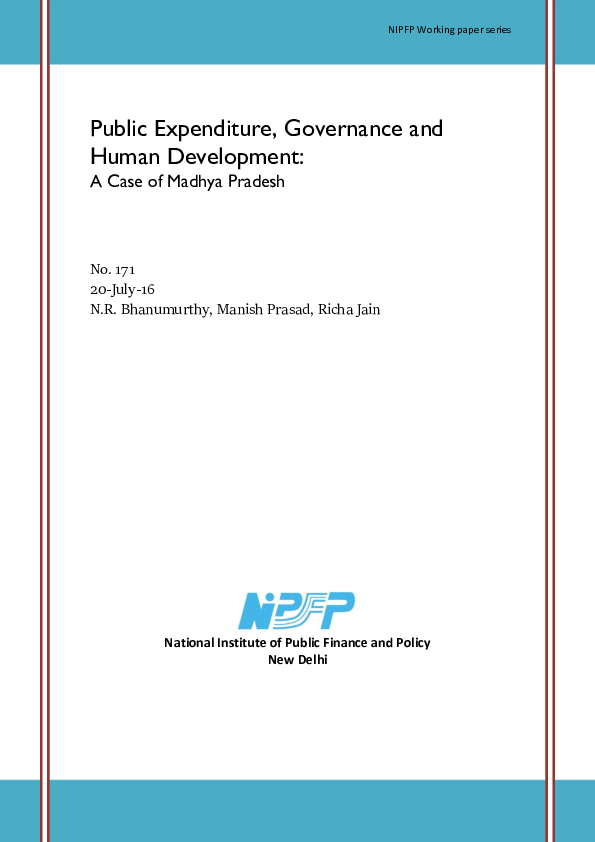 (PDF) Governance Impact on Human Development in Madhya Pradesh