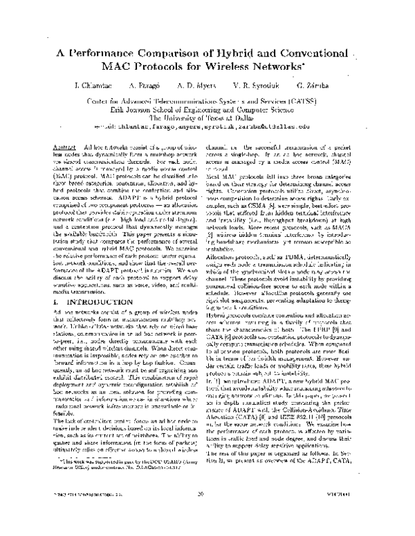 (PDF) A performance comparison of hybrid and conventional MAC protocols ...