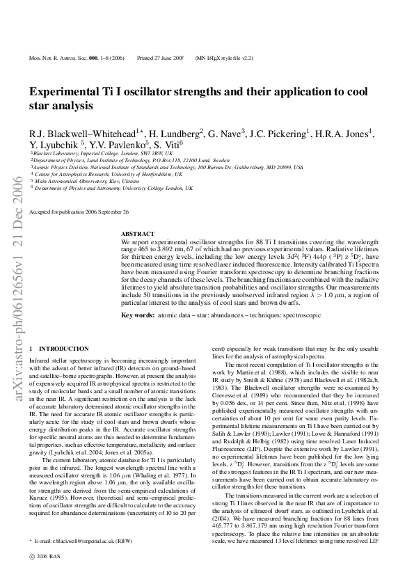 (PDF) Star Analysis