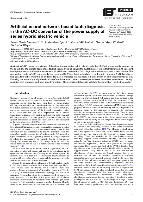 (PDF) Artificial neural network based fault diagnostic system for electric power distribution ...