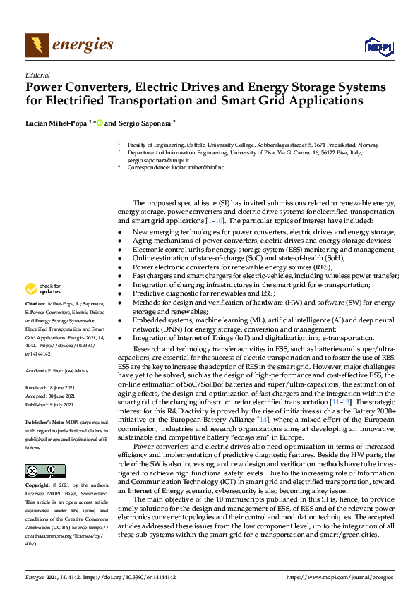 (PDF) Power Converters, Electric Drives and Energy Storage Systems for ...