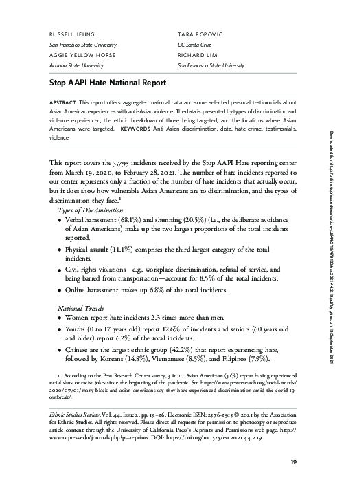 (PDF) Stop AAPI Hate National Report