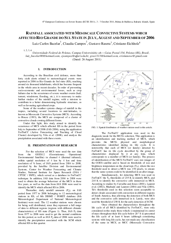 (PDF) Rainfall Associated with Mesoscale Convective Systems Which Affected Rio Grande Do Sul ...