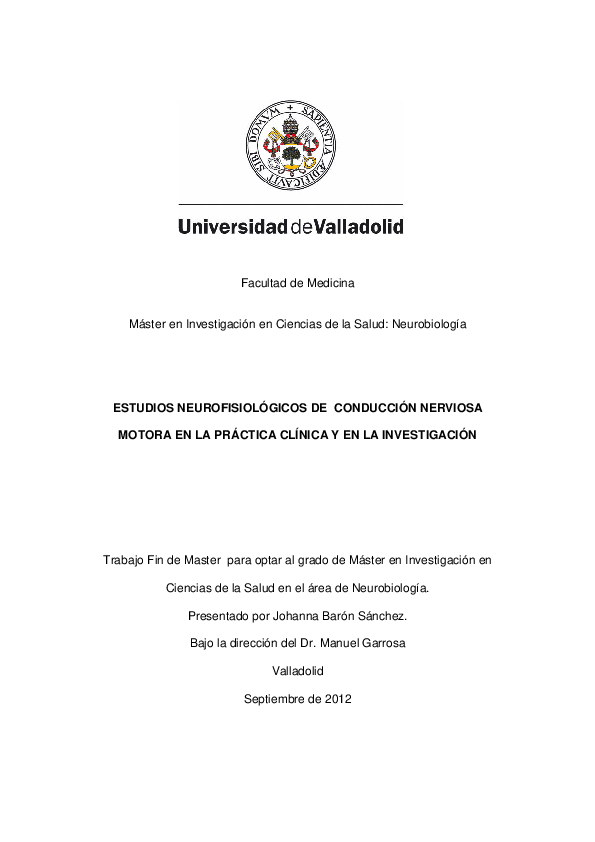 (PDF) Estudios neurofisiológicos de conducción nerviosa motora en la ...