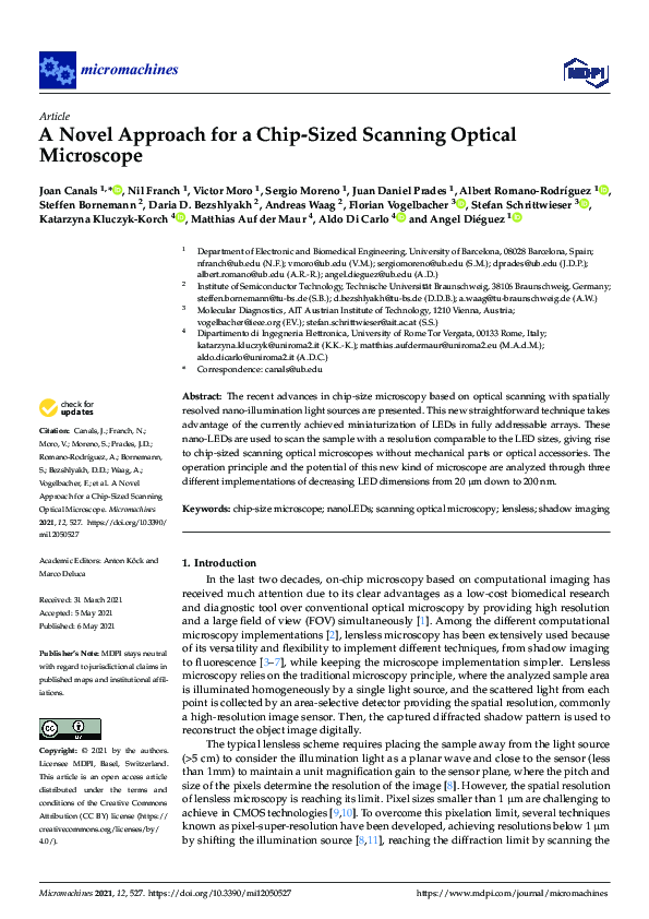 (PDF) A Novel Approach for a Chip-Sized Scanning Optical Microscope