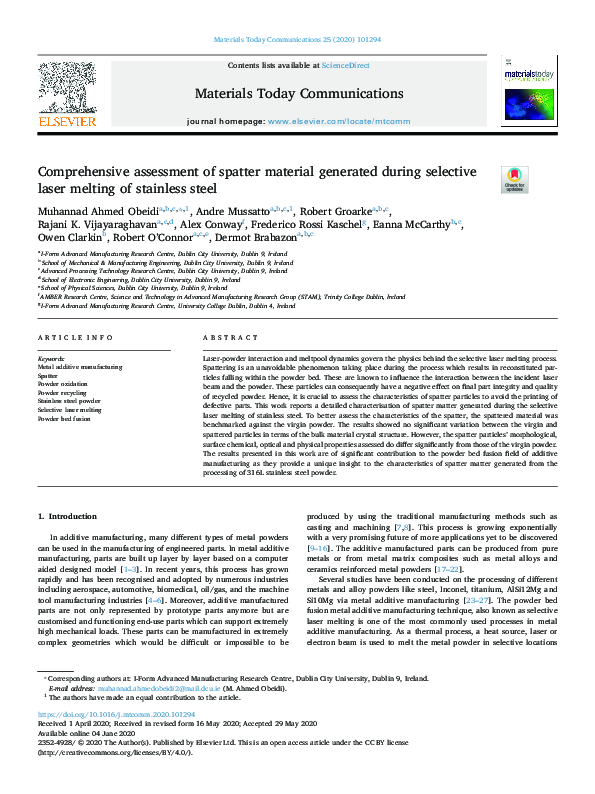 (PDF) Materials Today Communications