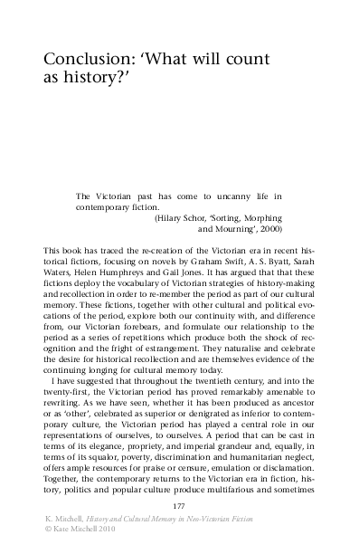 (PDF) Conclusion: ‘What will count as history?’