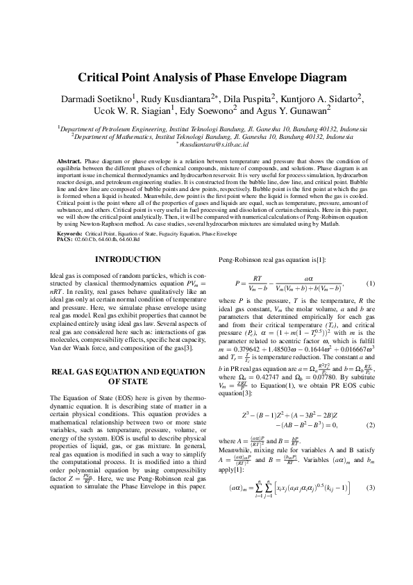 (PDF) Critical point analysis of phase envelope diagram | kuntjoro adji ...