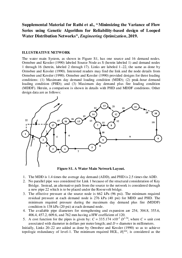 Pdf Minimizing The Variance Of Flow Series Using A Genetic Algorithm For Reliability Based