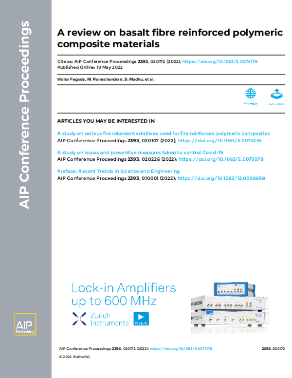 (PDF) A review on basalt fibre reinforced polymeric composite materials