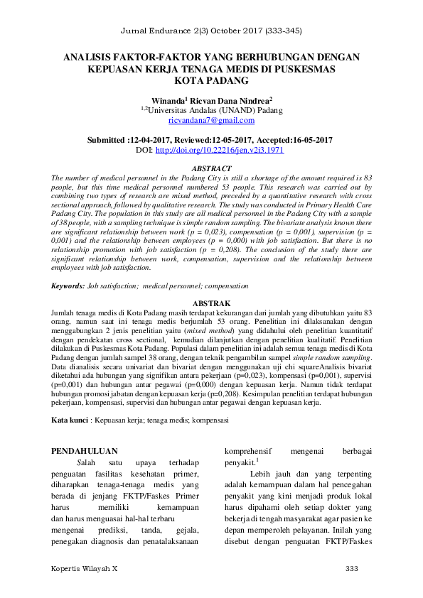 (PDF) Analisis Faktor -Faktor yang Berhubungan Dengan Tindakan Ibu Dalam Pemberian Imunisasi ...