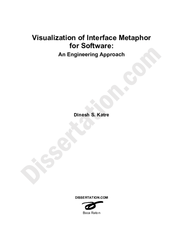 Pdf Visualization Of Interface Metaphor For Software An Engineering Approach