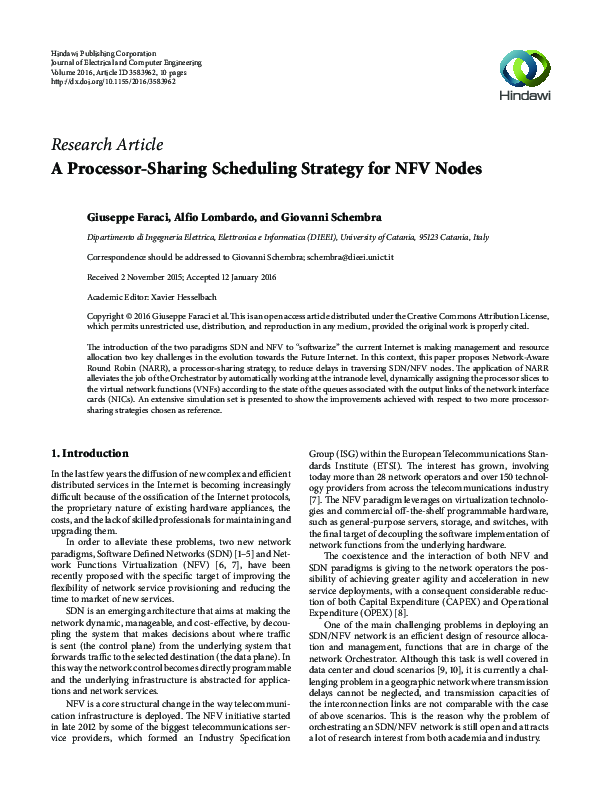 (PDF) A Processor-Sharing Scheduling Strategy for NFV Nodes | Giuseppe Faraci - Academia.edu