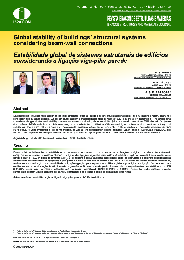 (PDF) Global stability of buildings’ structural systems considering beam-wall connections