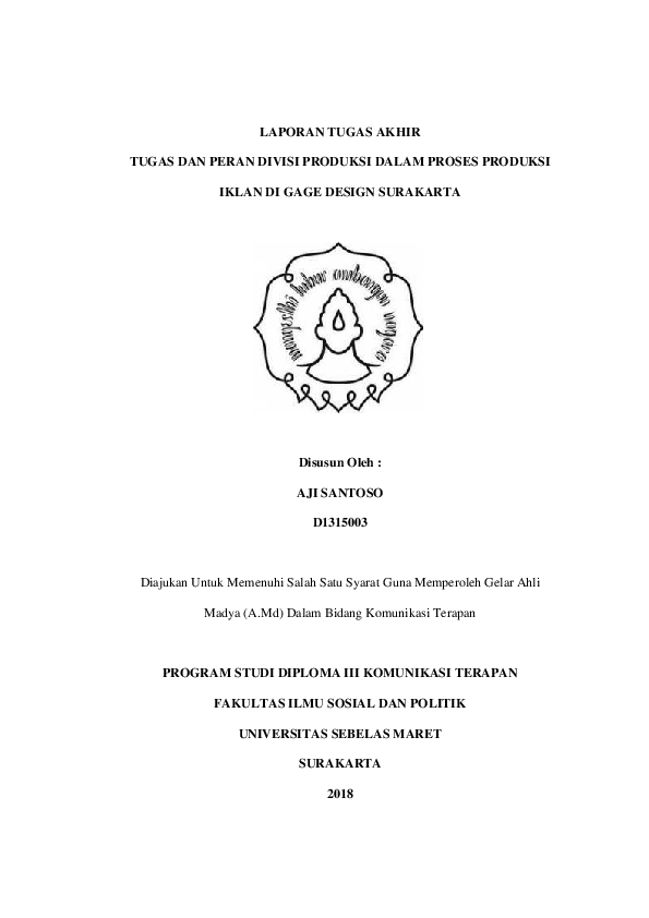 (PDF) Laporan Tugas Akhir Tugas dan Peran Divisi Produksi Dalam Proses ...
