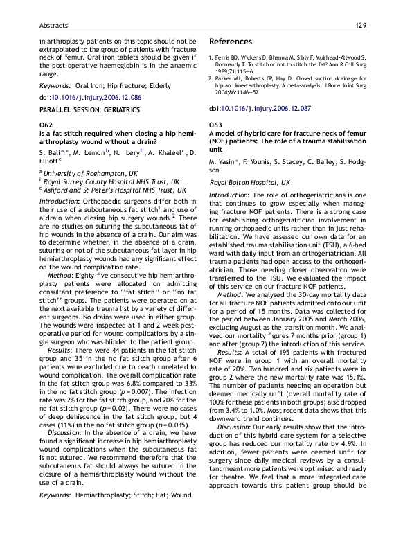 (PDF) A model of hybrid care for fracture neck of femur (NOF) patients ...