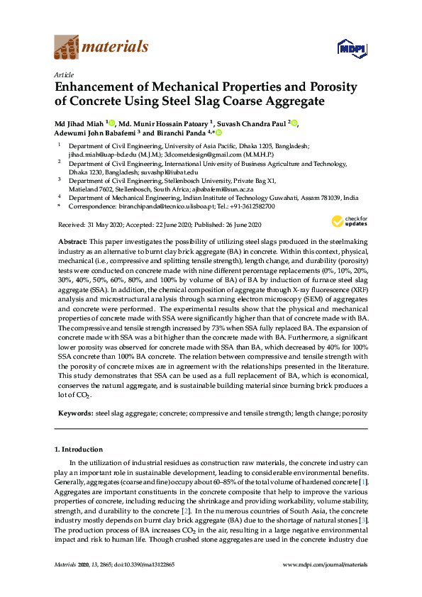 (PDF) Enhancement of Mechanical Properties and Porosity of Concrete ...