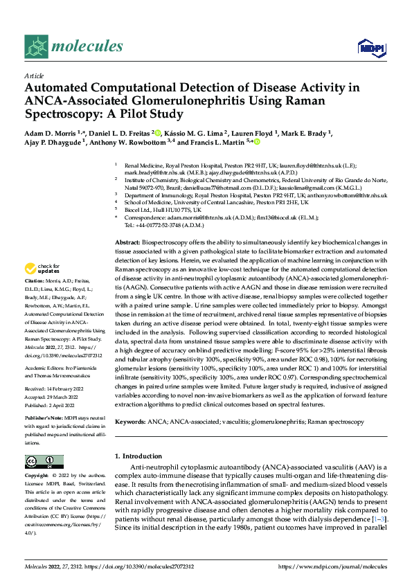 (PDF) Automated Computational Detection of Disease Activity in ANCA-Associated ...