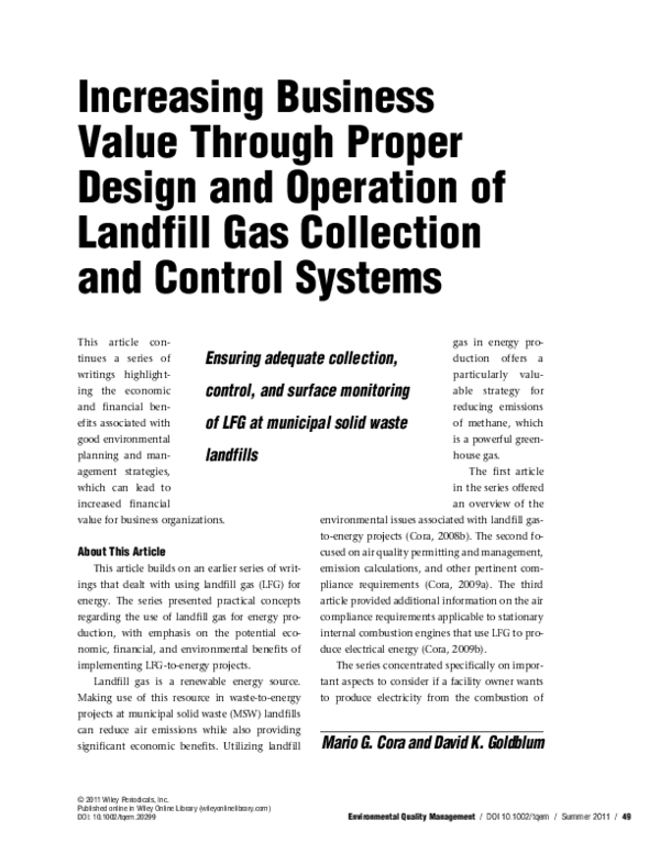 (PDF) Increasing business value through proper design and operation of ...