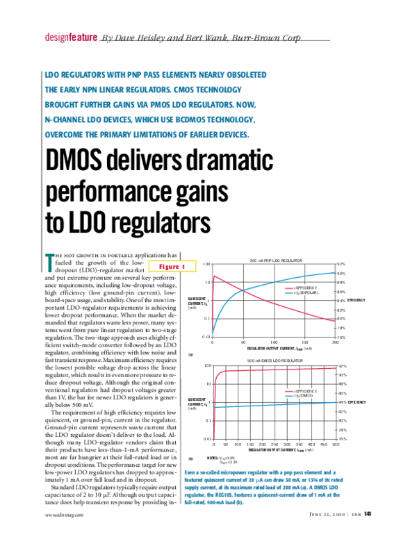 (PDF) Ldo Regulators with PNP Pass Elements Nearly Obsoleted the Early ...