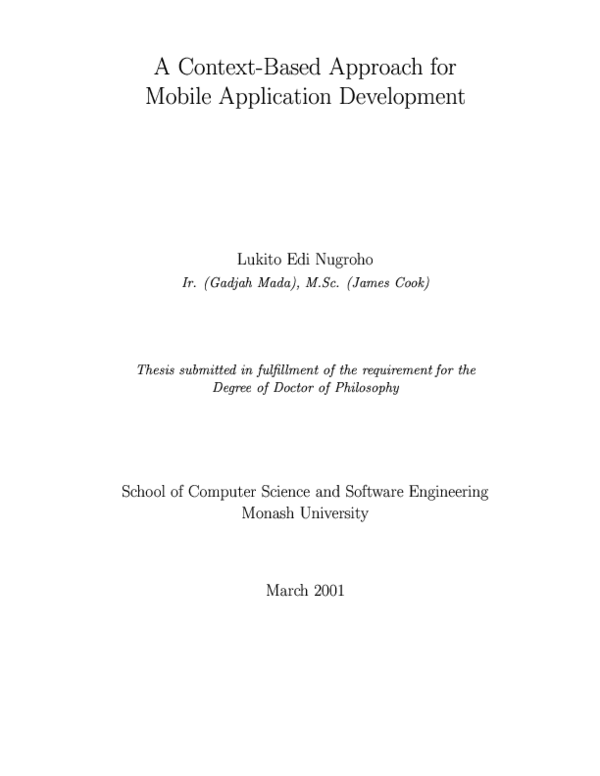 (PDF) A context-based approach for mobile application development
