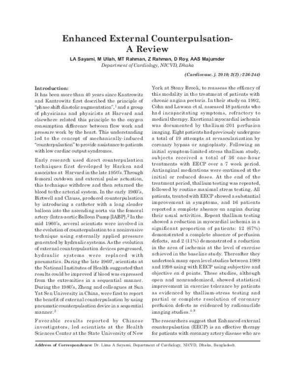 (PDF) Enhanced External Counterpulsation - A Review