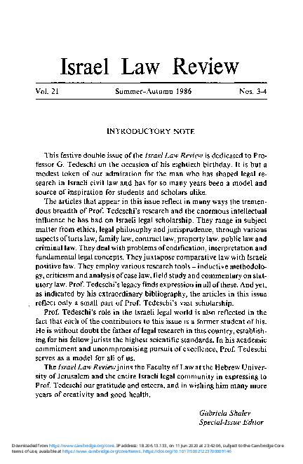 (PDF) Introductory Note