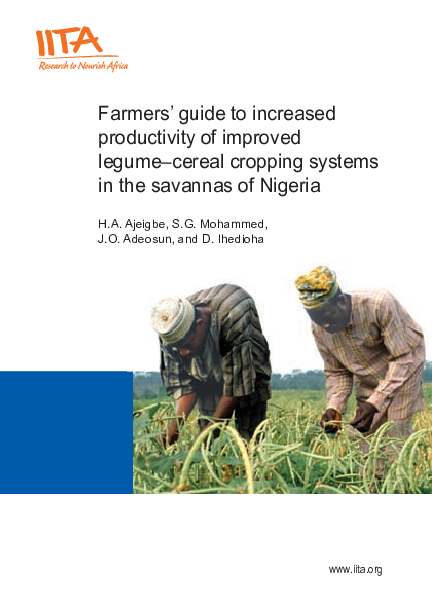 (PDF) Farmers guide to increased productivity of improved legume cereal cropping systems in the ...
