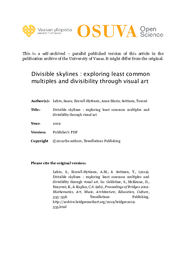(PDF) Divisible Skylines: Exploring Least Common Multiples and ...