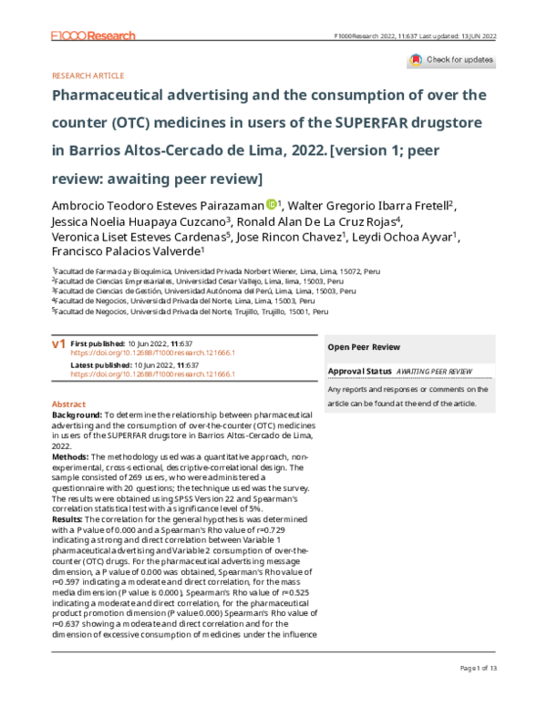 (PDF) Pharmaceutical advertising and the consumption of over the ...