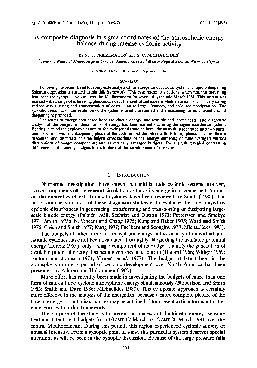(PDF) A composite diagnosis in sigma coordinates of the atmospheric ...